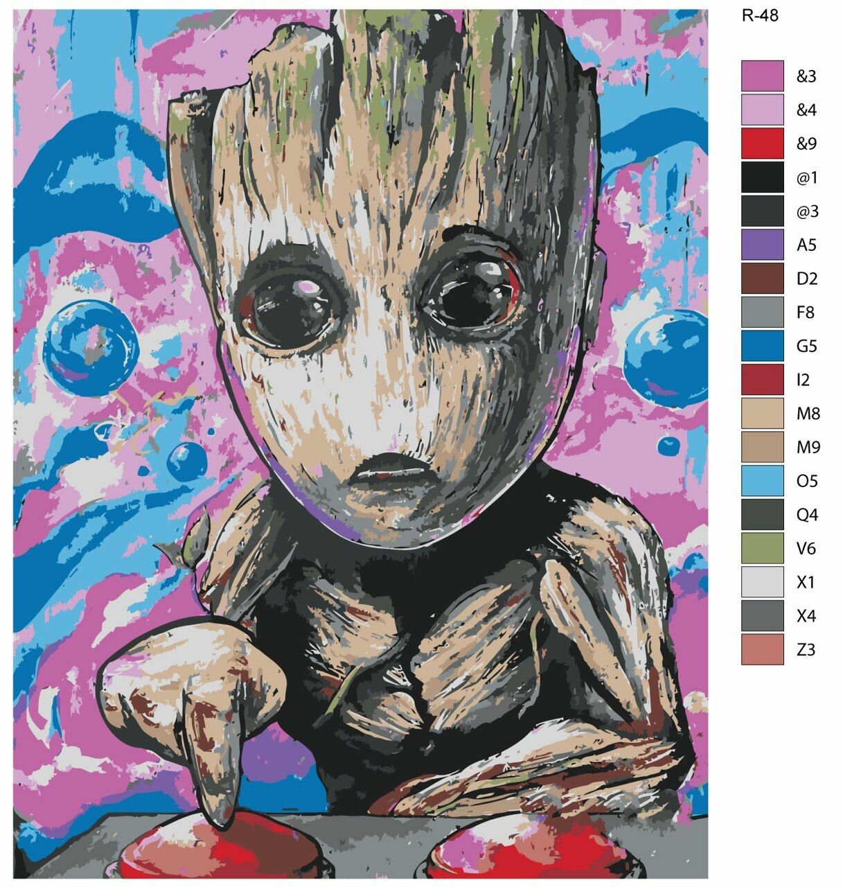 Картина по номерам R-48 "Грут" 80x100 см