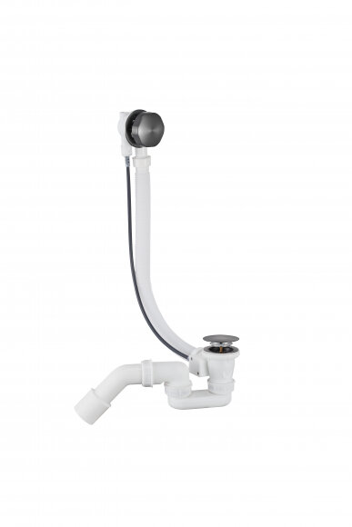 Полуавтоматический сливы-перелив для ванны Grocenberg , графит