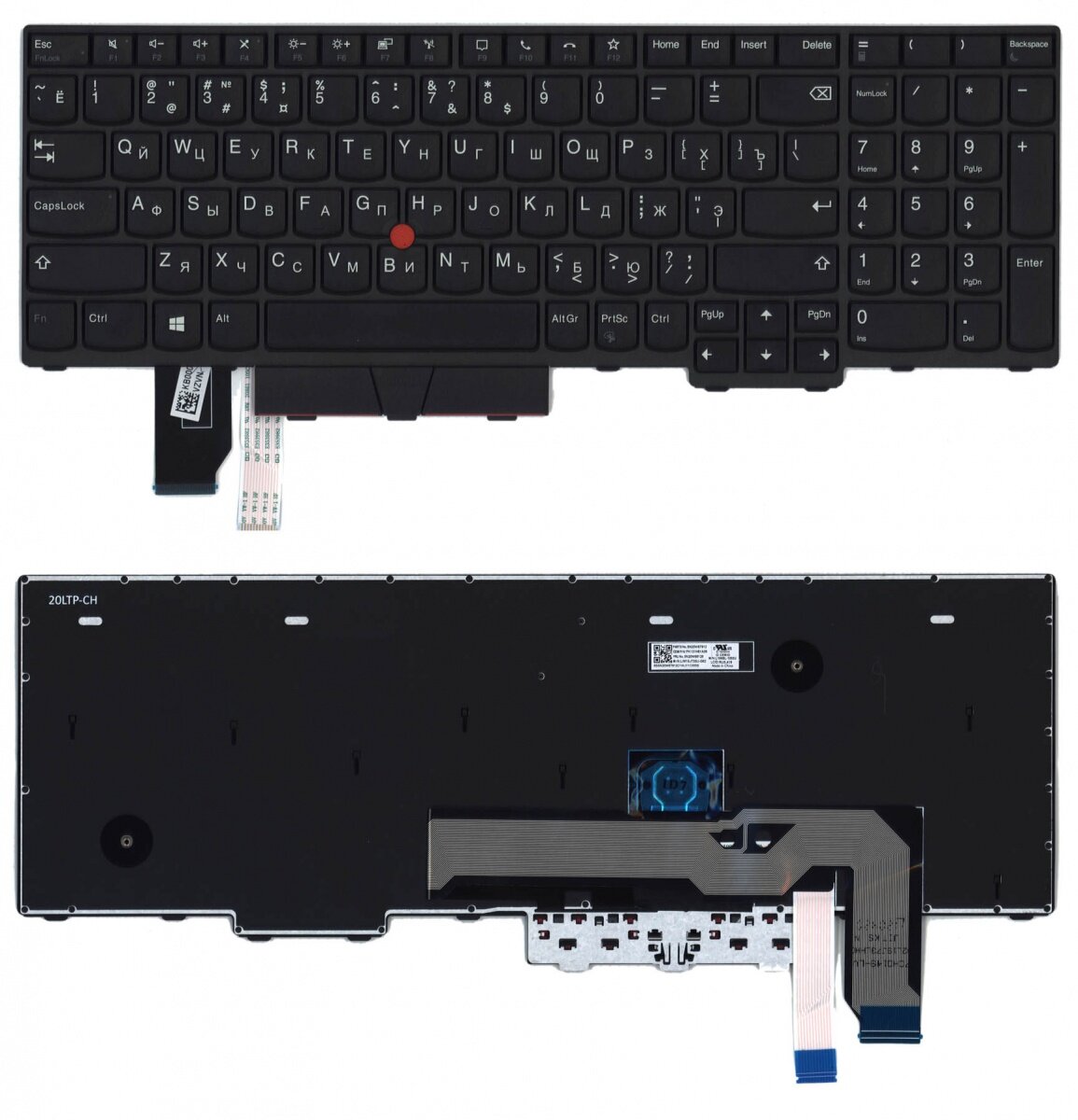 Клавиатура для Lenovo ThinkPad T15G черная c подстветкой