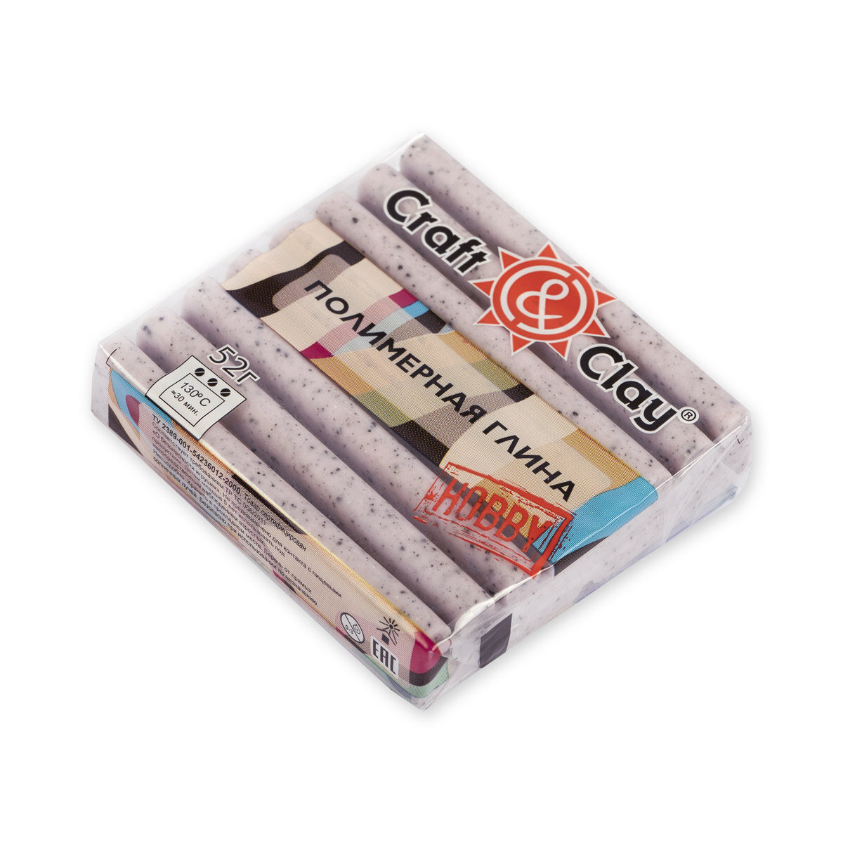 Полимерная глина "Craft&Clay" CCH мраморная крошка 52 г 1603 розовый