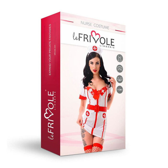 Игровой костюм медсестры Le Frivole "Старшая медсестра" F02196.2, белый с красным, размер S-M