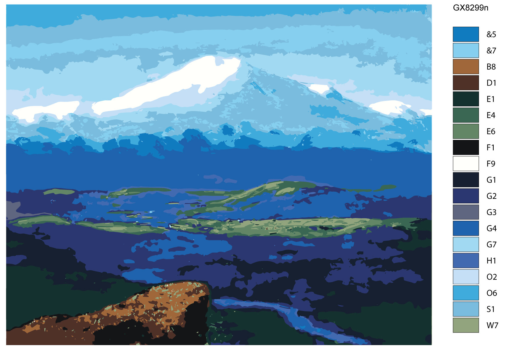 Картина по номерам "Снежные вершины" Архип Куинджи GX8299 40x50