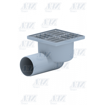 Трап АНИ Пласт TQ5102 O50 гориз. вып, н/р. решетка нерж. сталь 10х10, сухой