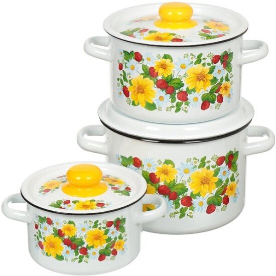 Набор Стальэмаль Земляника эмалированный (1с144 Земляника)