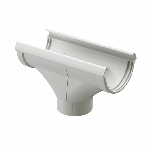 Воронка для водосточной системы Docke LUX, ПВХ, (длина 0,446 м), пломбир, 1 шт