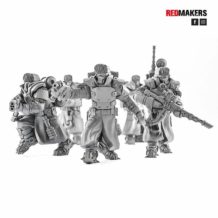 Миниатюра Warhammer Valhalla Ice Warriors Elite Squad Hotshot Lasguns