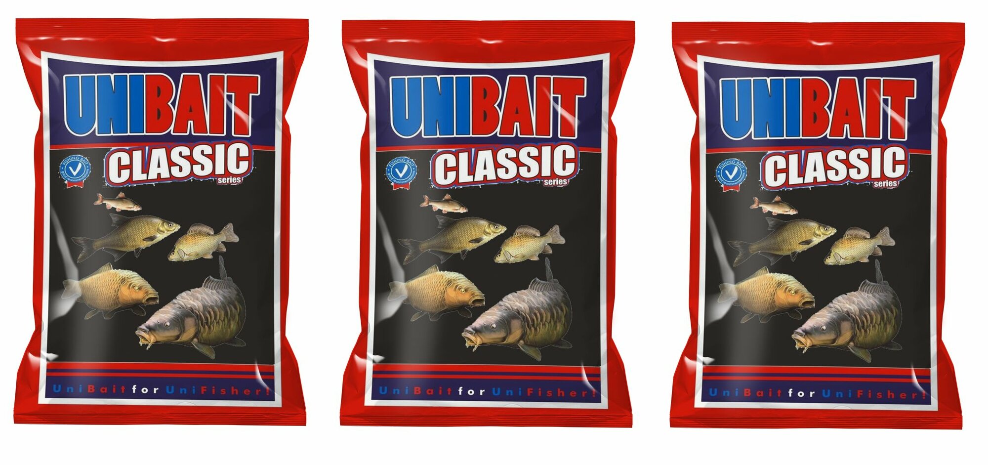 Прикормка UniBait Classic 900гр Лещ Черный 3 Упаковки