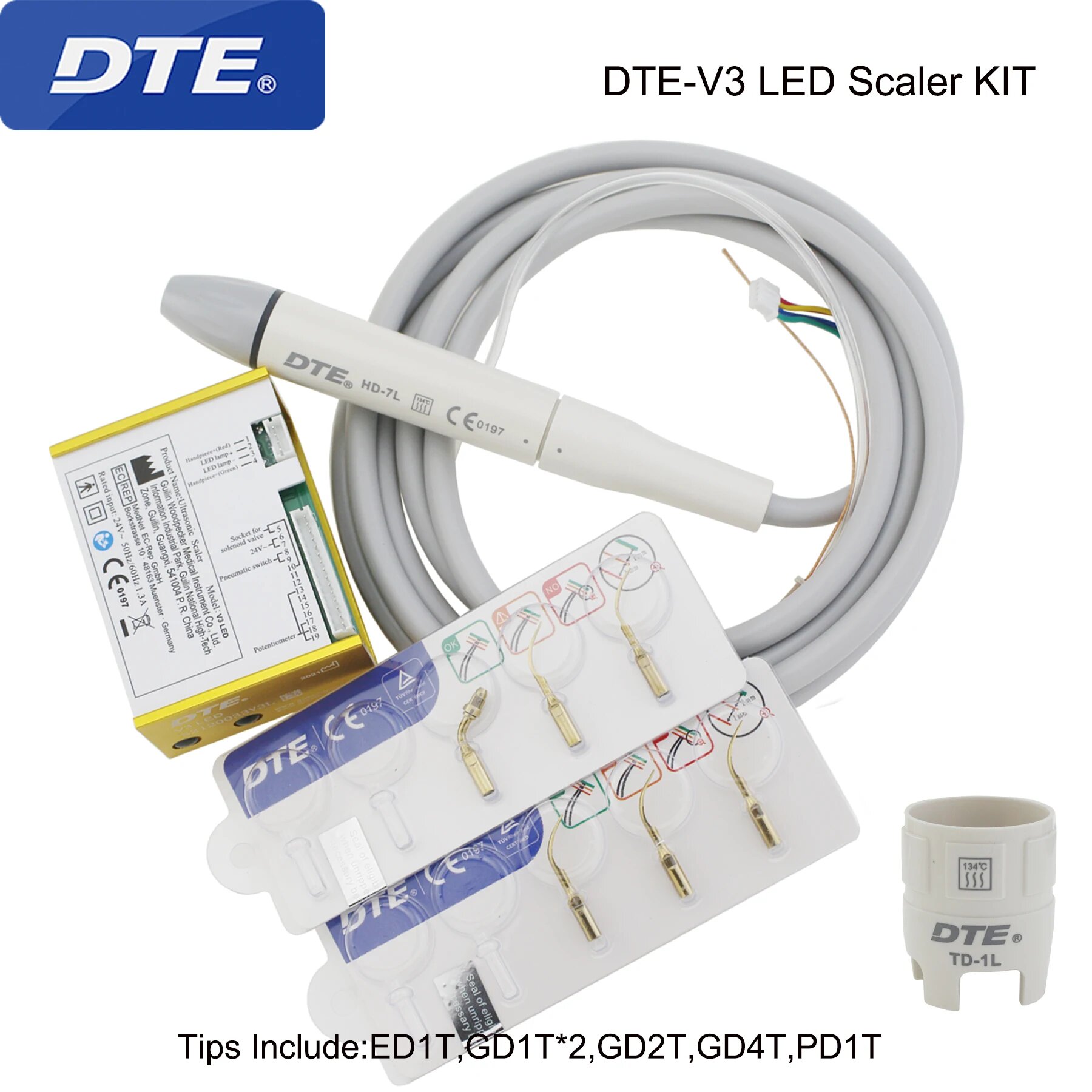 Woodpecker DTE Ультразвуковой Скалер V3 LED Scaler KIT