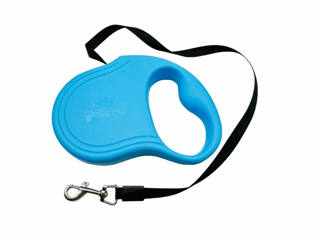 Поводок- рулетка для собак "Веселый Пес" 5 метров, синий