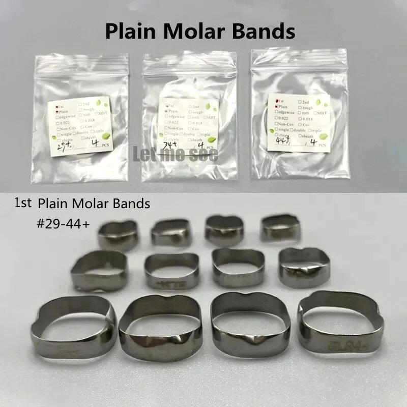 10 упаковок = 40 шт, набор зубных ортодонтических однодиапазонных полос, грубые внутренние однодиапазонные полосы, однодиапазонный бандаж, без аксессуаров #29-44 +