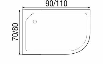 Душевая кабина River Nara б/к 90/70/24 МТ L 10000003637