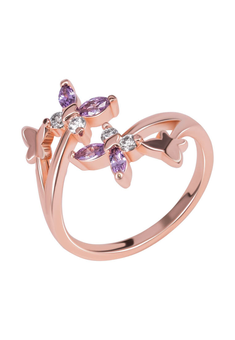 Кольцо помолвочное, циркон