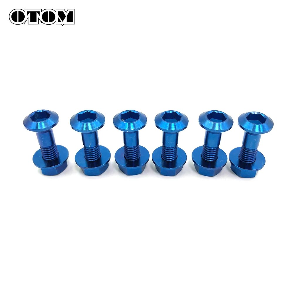 OTOM Титановые болты для мотоцикла, синие, M8*32 мм