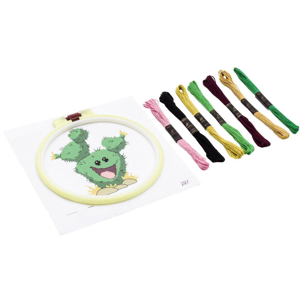 Набор для вышивания крестом Hobby&Pro Kids Весёлый кактус, 19*18 см