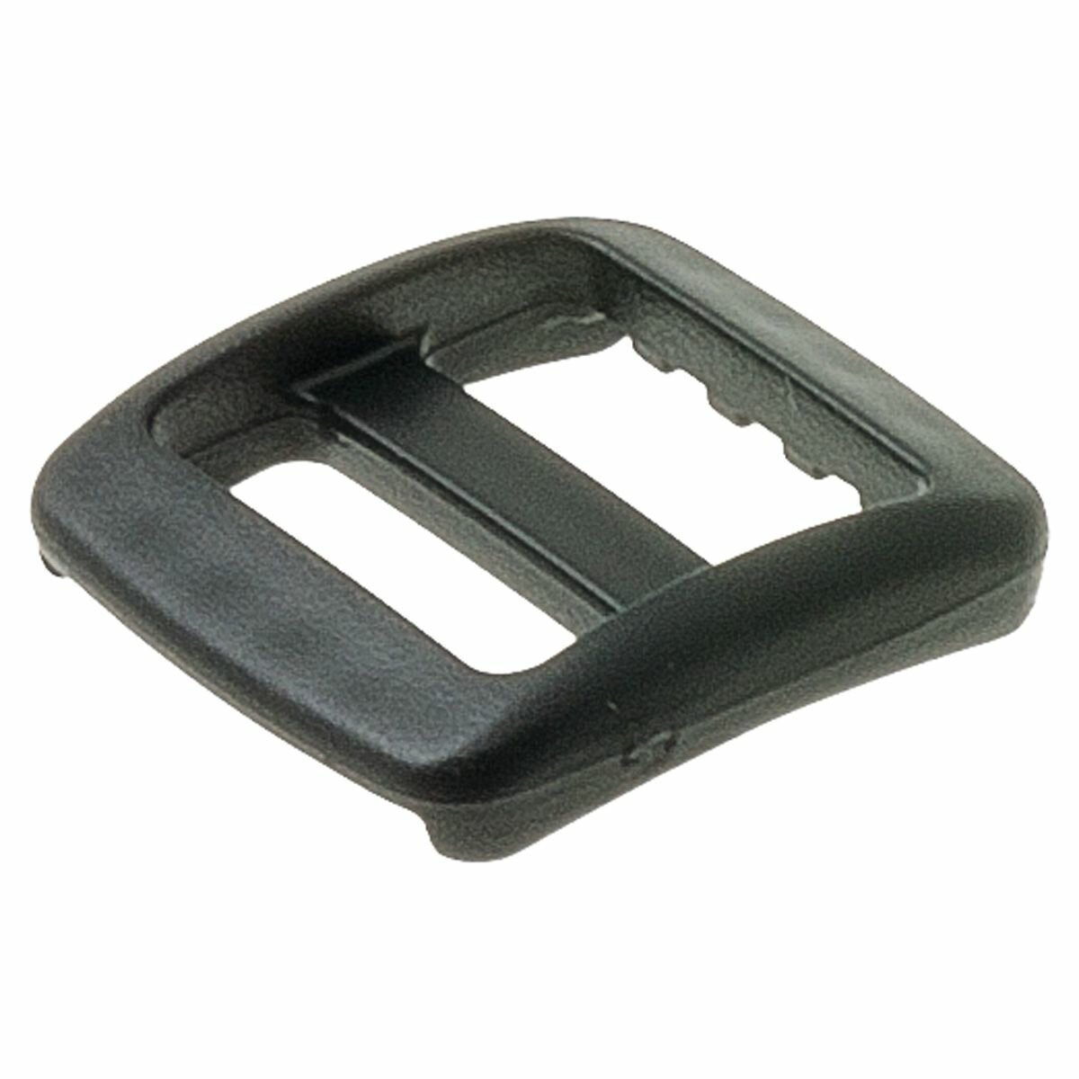 Рамка пряжка пластиковая регулировочная 20 мм для рукоделия, одежды, сумок, стропы / черная, K1041-20