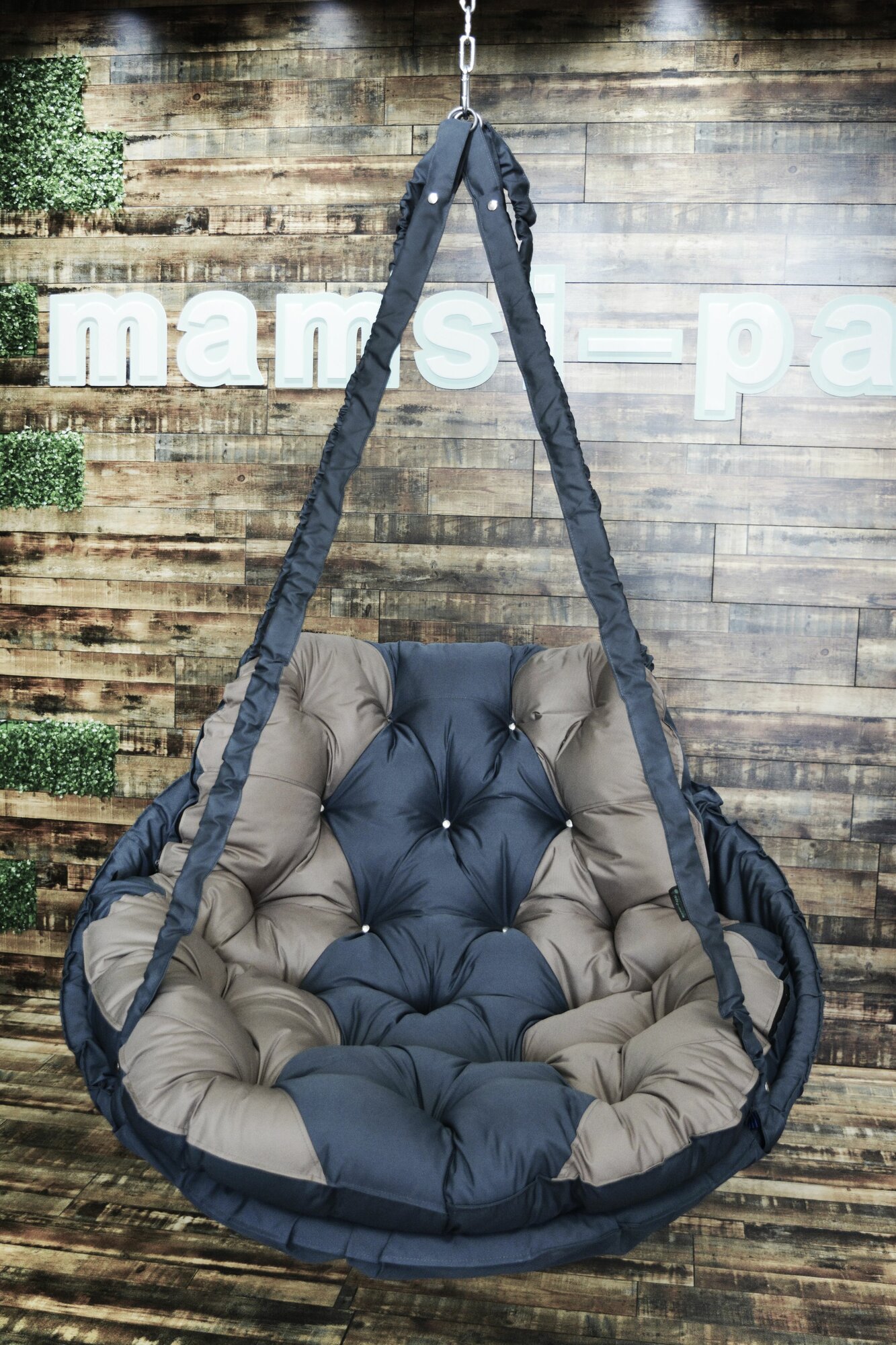 Качели Mamsi-Papsi "Груша", подвесные, садовые, с матрасом, металл, Оксфорд 600, нагрузка 200кг