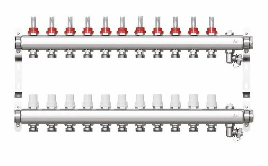 Коллекторный блок STI 11 выходов с расходомерами в сборе 1"х3/4"