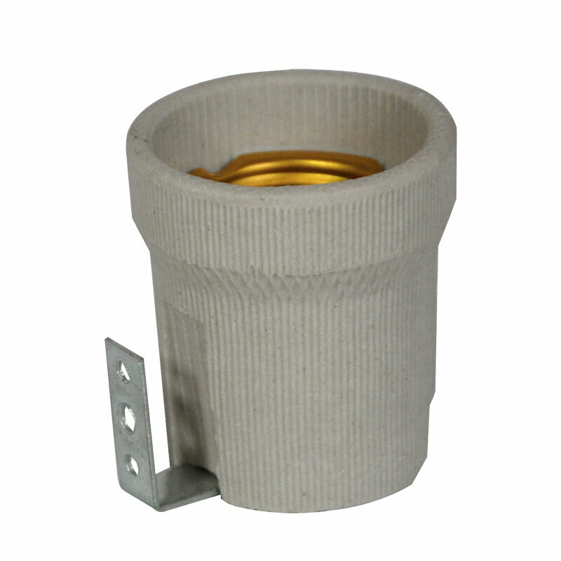 Патрон керамический с держателем Е27-2 (10 шт)