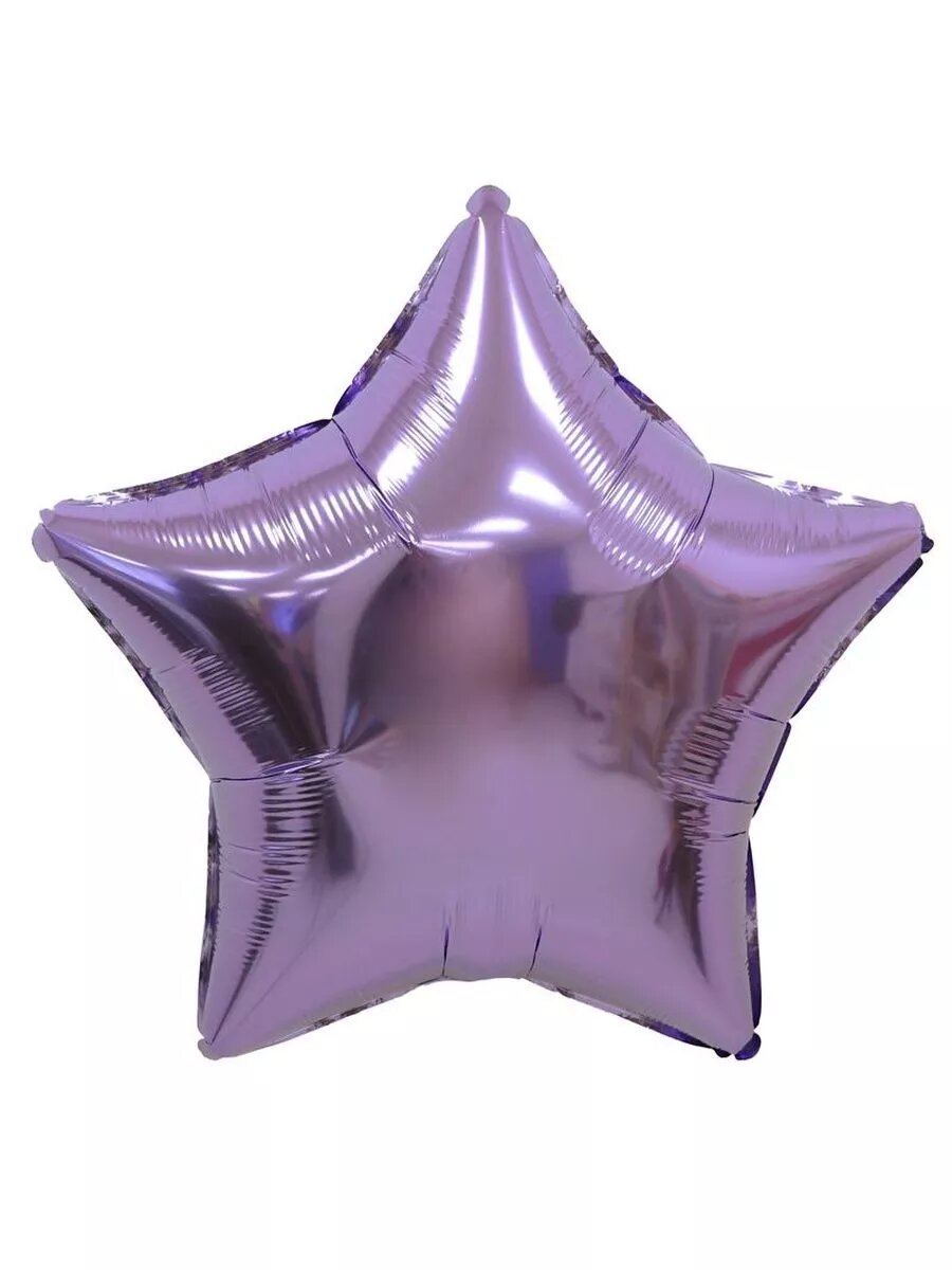 Звезда Сиреневая / Purple, фольгированный шар (5"/12,5 см ) 1 шт. / Веселуха