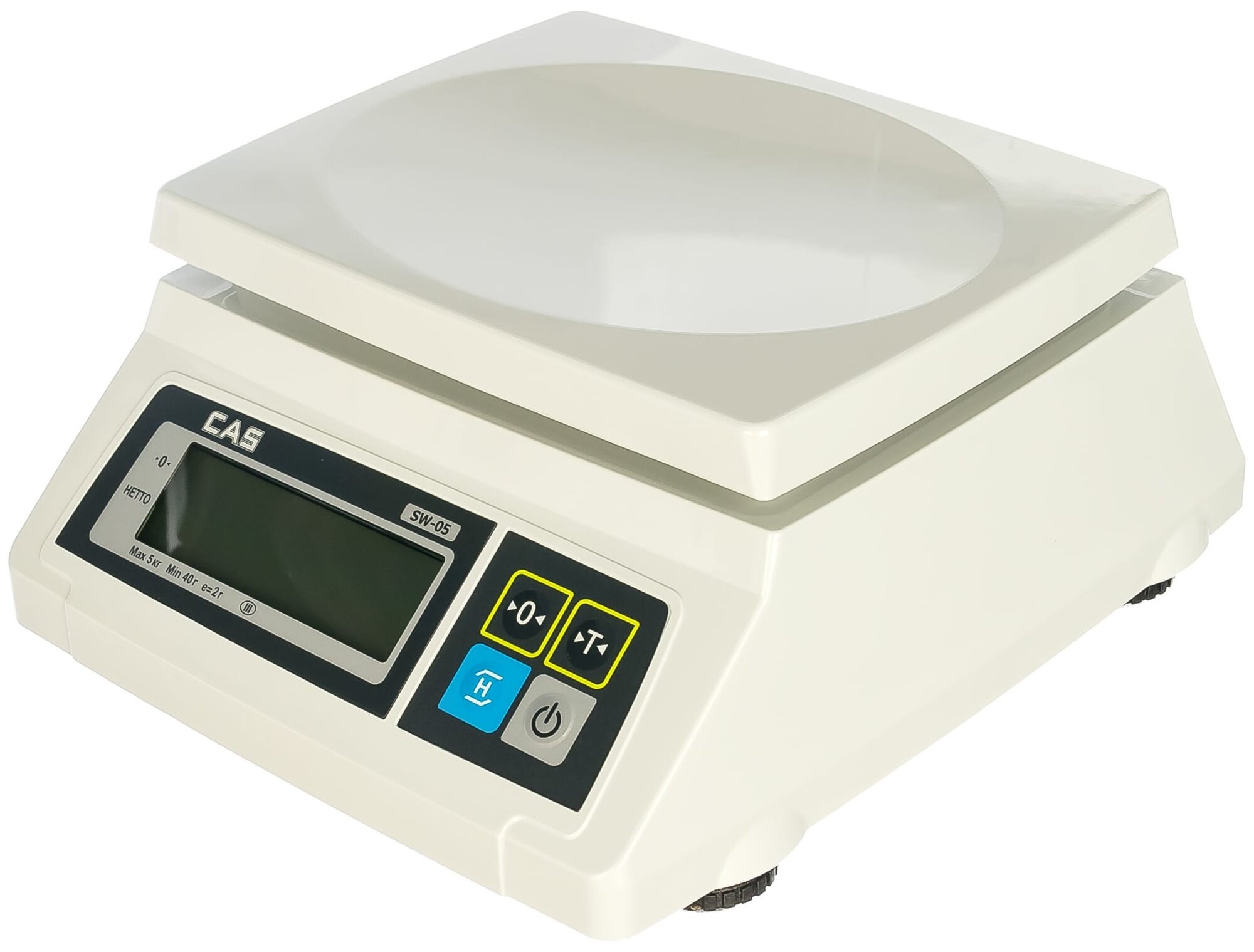 Весы фасовочные CAS SW-5 (0,04-5 кг), дискретность 2 г, платформа 241х192 мм, без стойки