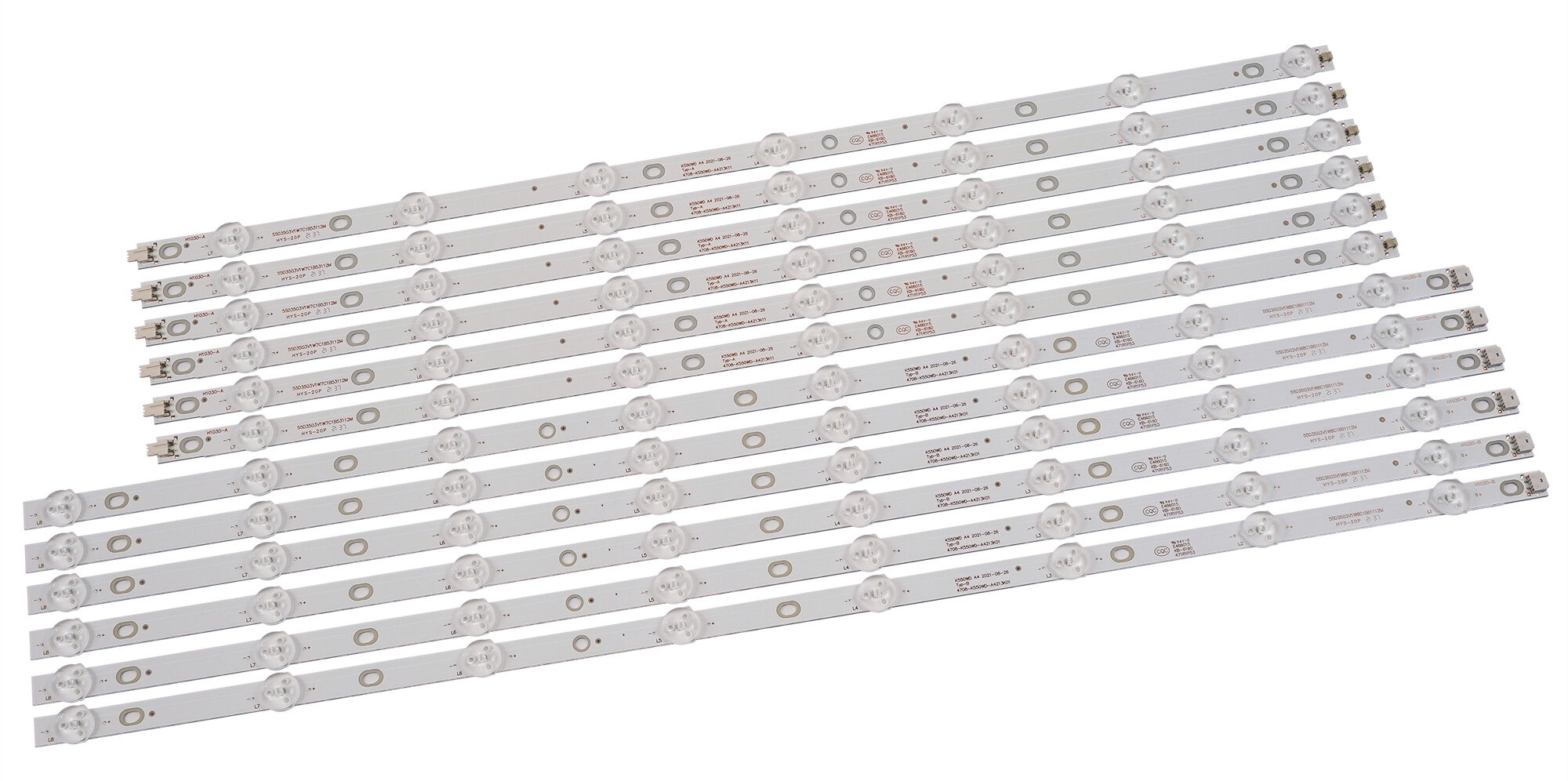Светодиодная подсветка для 55' Philips 4708-K550WD-A4213K11, 4708-K550WD-A4213K01, K550WD A3 (6/7 led + 6/8 led) 12шт