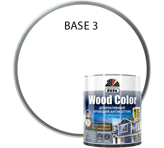Dufa Кроющий антисептик WOOD COLOR база 3 0,81л
