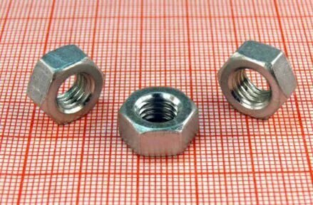 Гайка М8 БелЗАН (10,0) простая, 10 шт