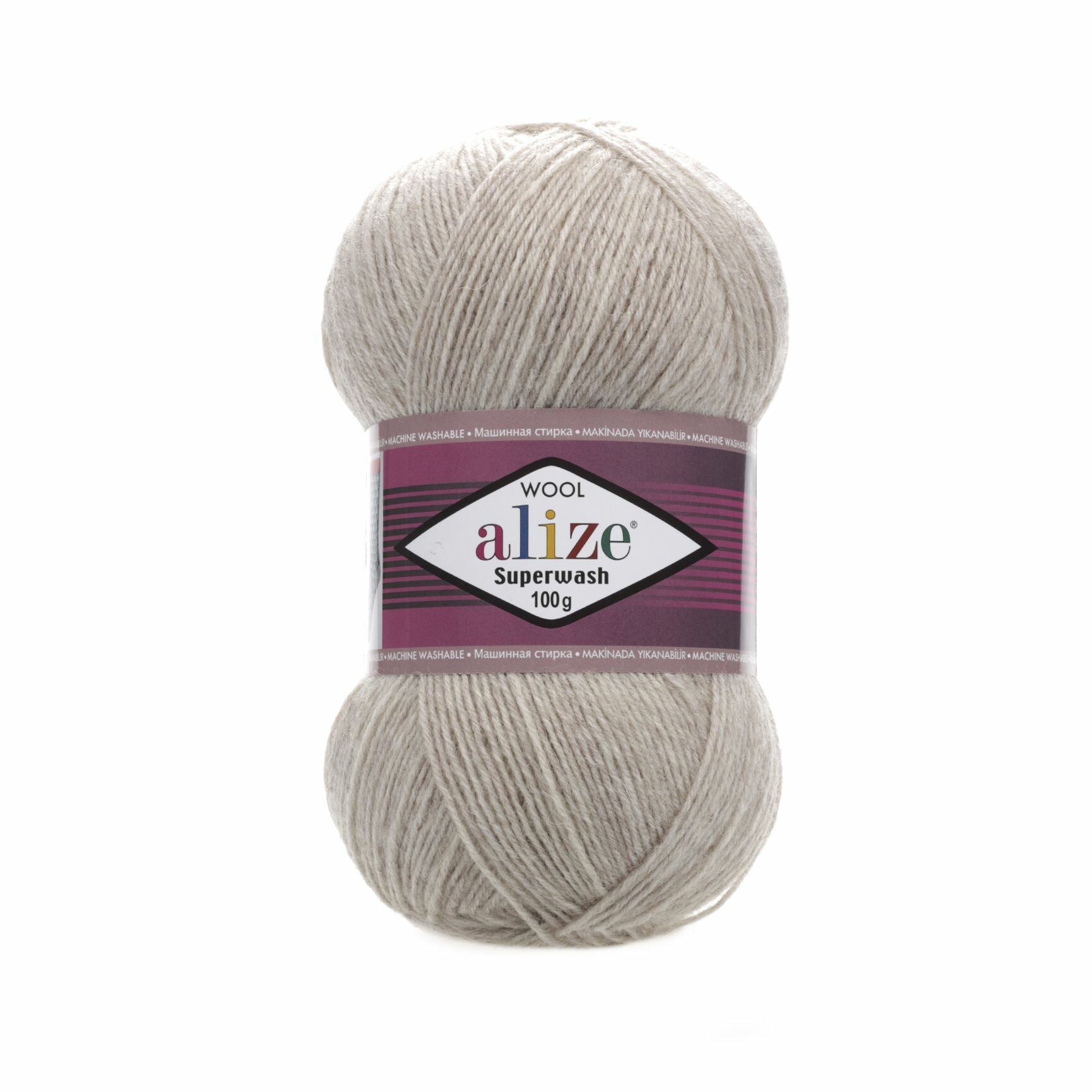Пряжа Alize Superwash 152 (1 моток 100г/420м) бежевый меланж