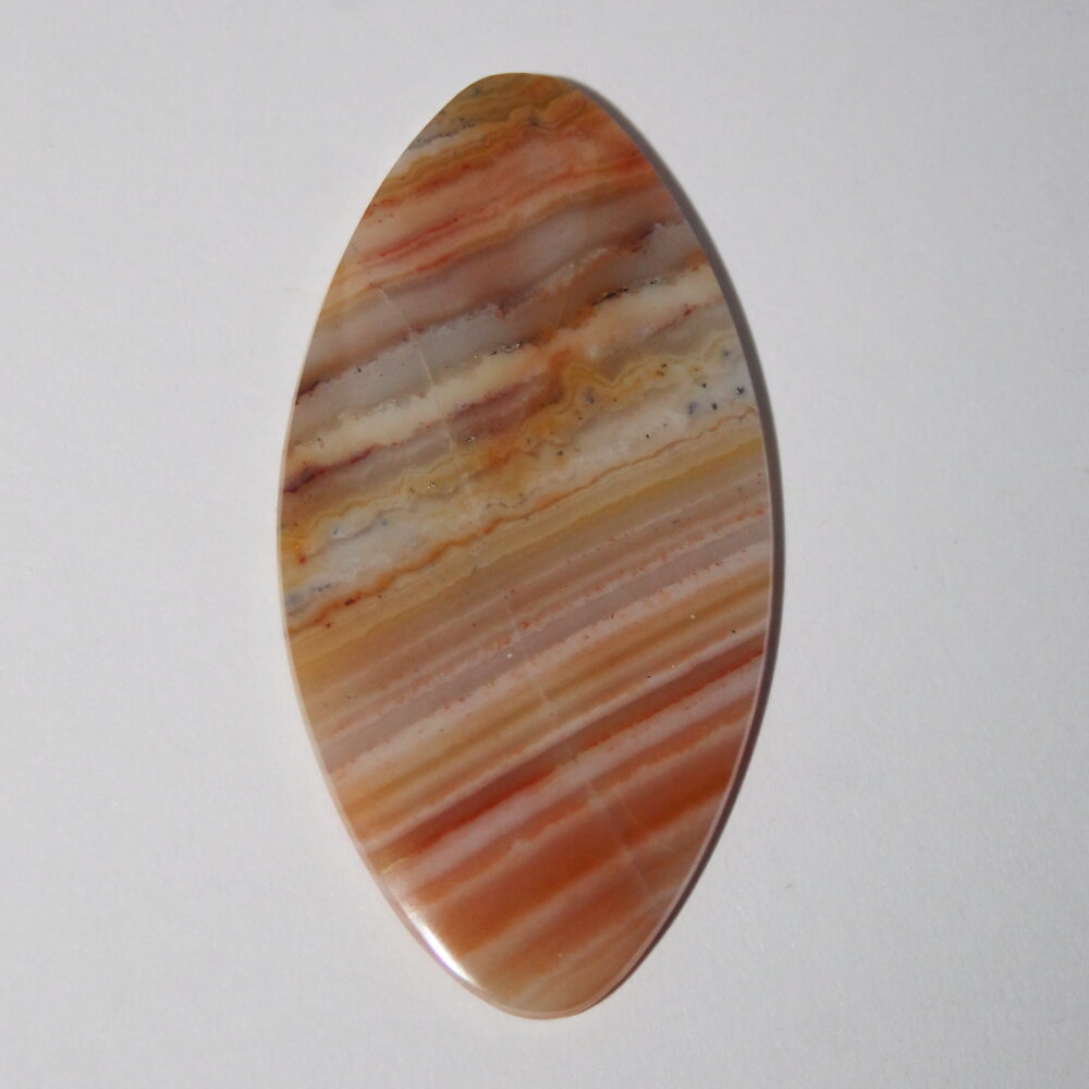 Коллекционный кабошон Агат переливт, 46х24х3 мм, Урал, "True Stones"