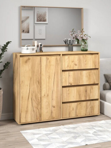 Комод Letta City New универсальный Дуб Крафт золотой 1402х1083(h)х394