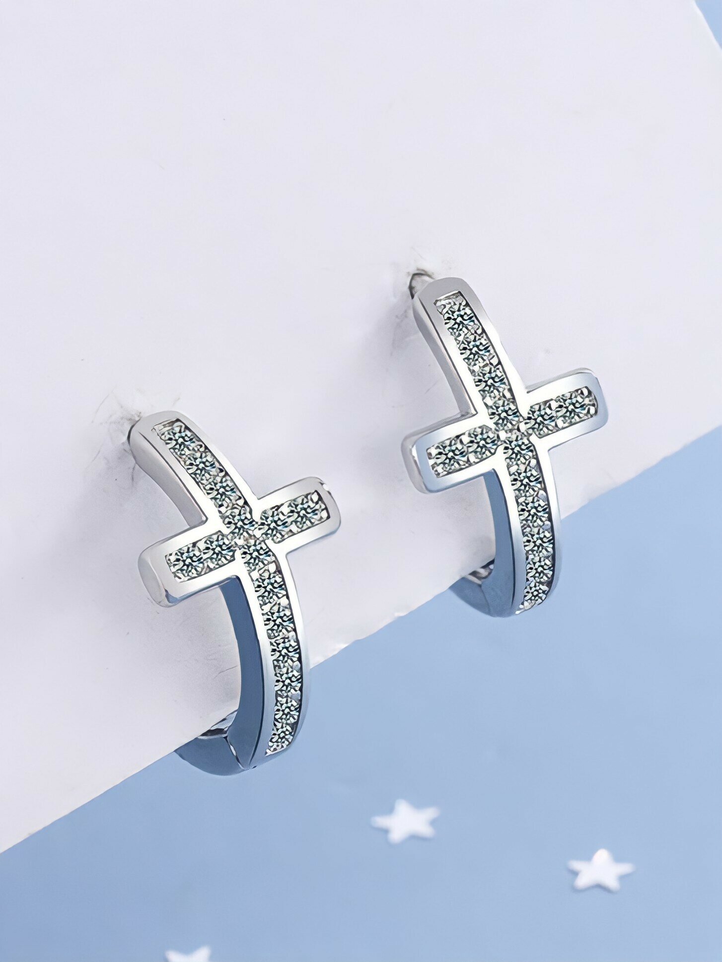 Серьги конго, искусственный камень