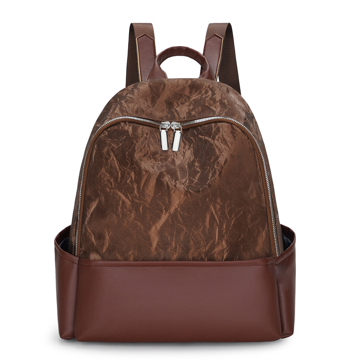 Рюкзак zhen li, искусственная кожа, городской стиль, трехмерный мешок, застежка-молния