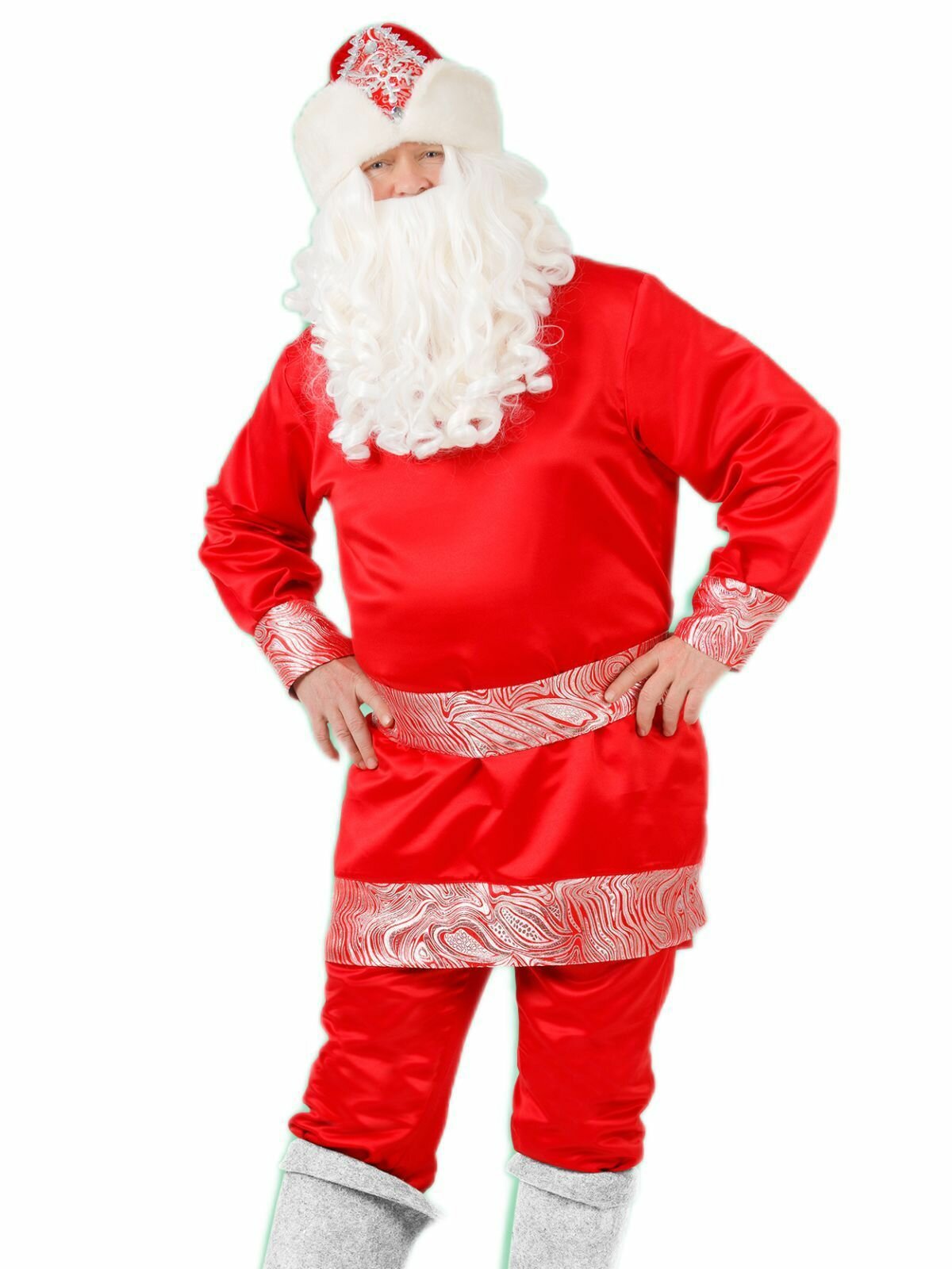 Карнавальное изделие взрослое Брюки на Деда Мороза