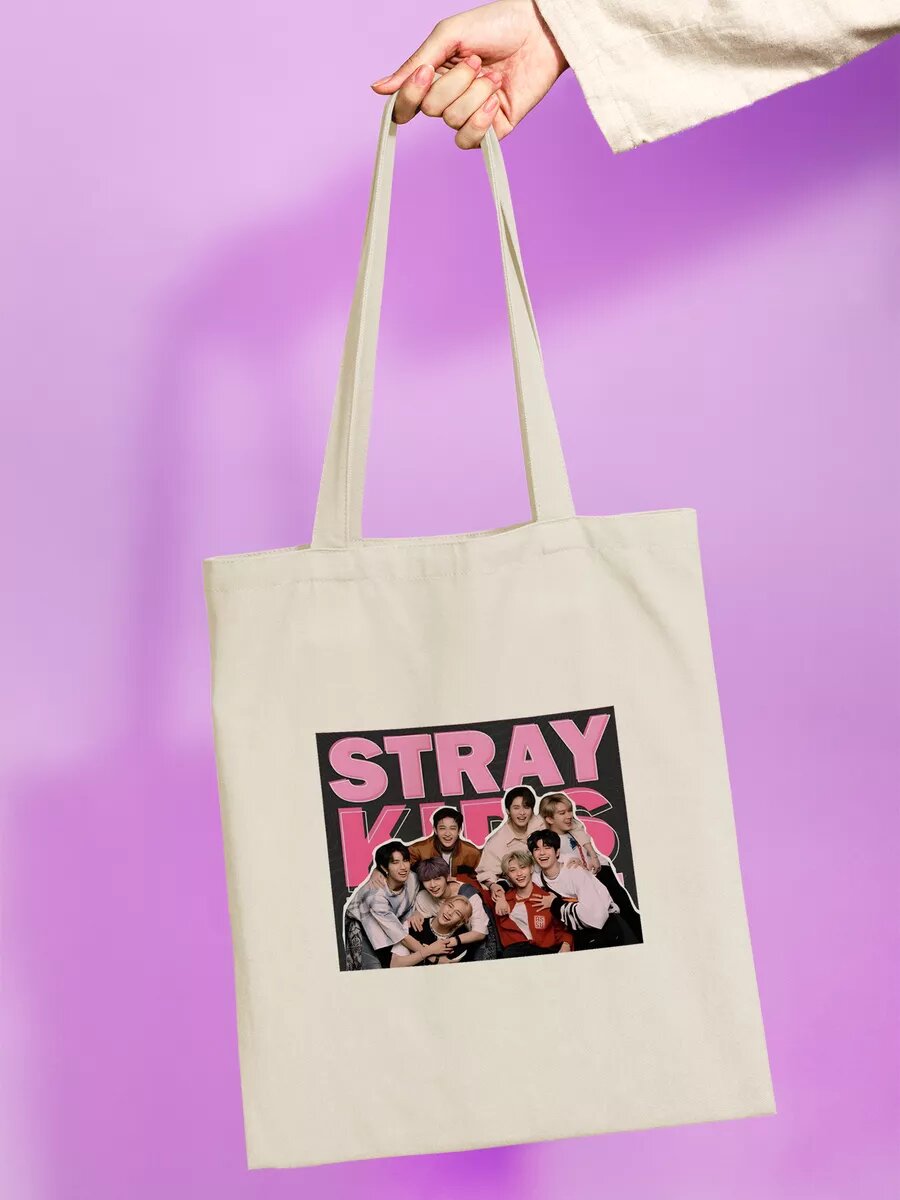 Сумка шоппер  с принтом Stray Kids