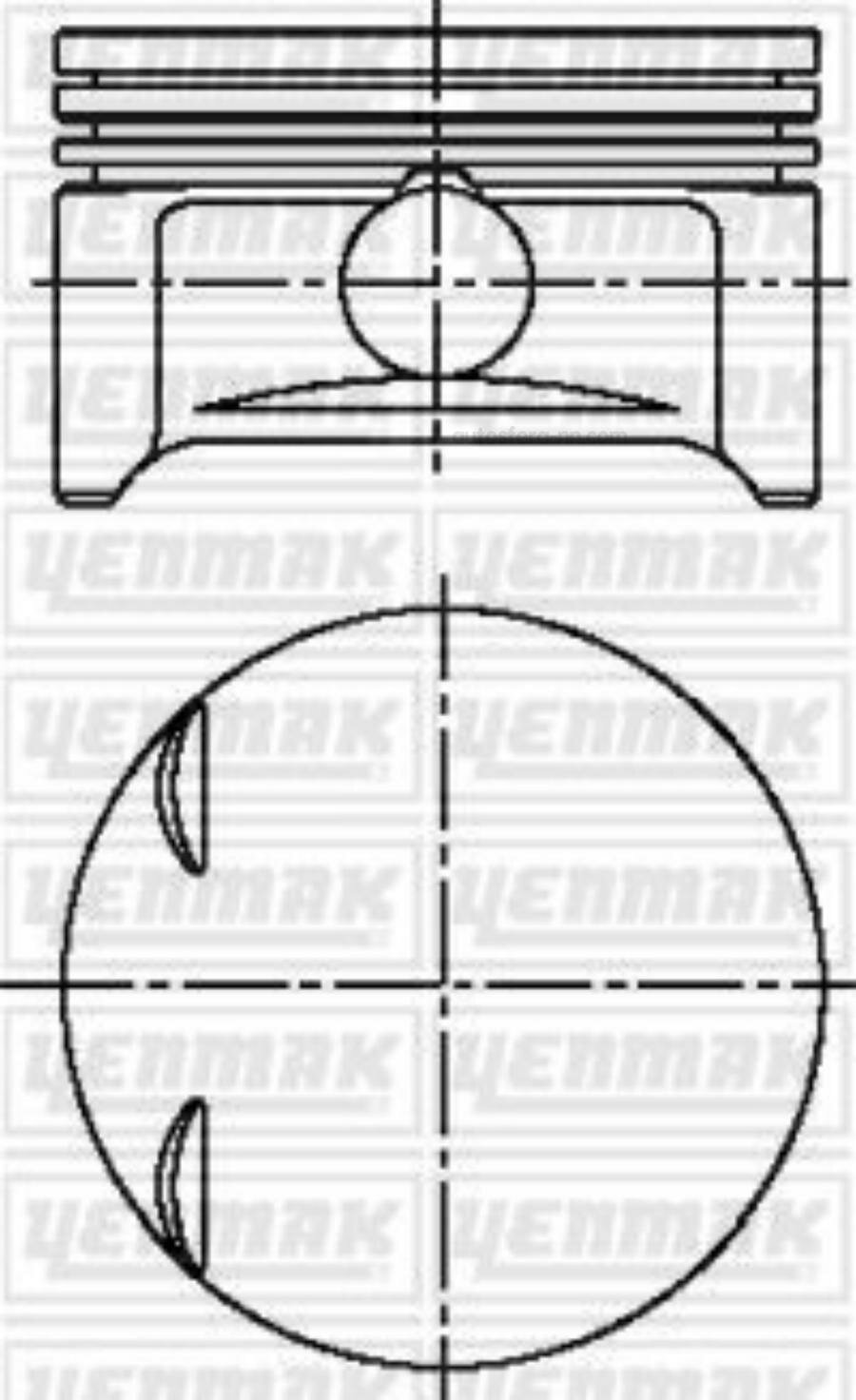 YENMAK 3104213100 поршень в сборе! поршень+кольца d72.5 +1.00\ Opel Astra/Corsa 1.2 16V 98>