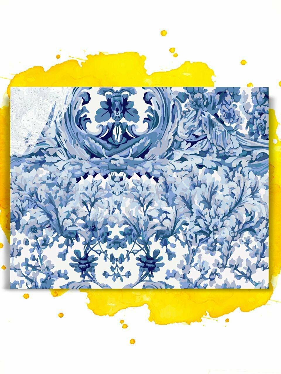 Картина по номерам на холсте Гжель абстракция, 40 х 50 см