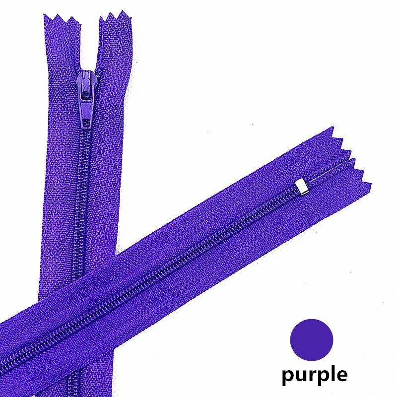 Молнии YTJY 5 шт, 10-60 см, 20 цветов Фиолетовый, purple, 10cm