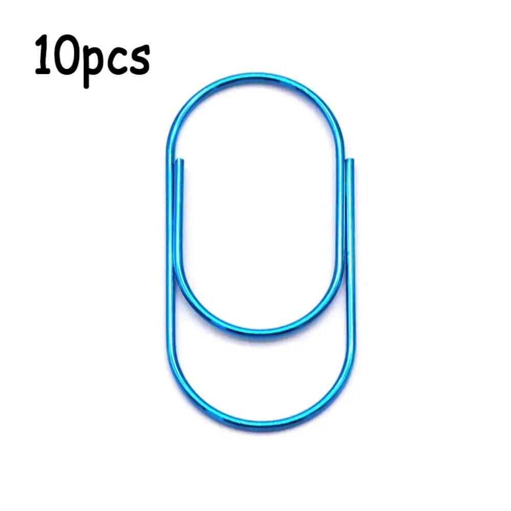 Скрепки канцелярские синие 10 шт