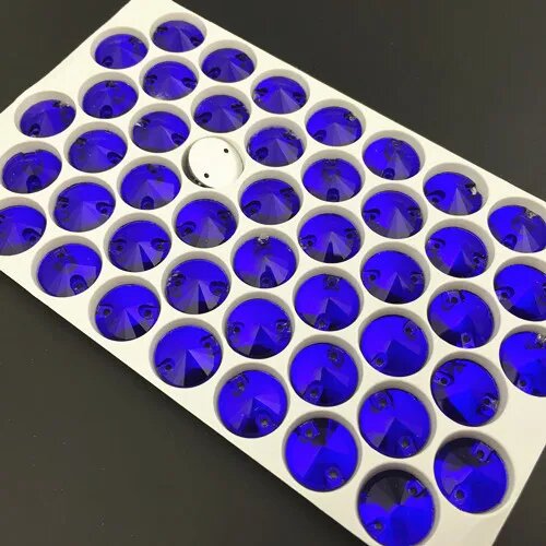 Синие кристаллы Rivoli 12mm, 30шт, cobalt