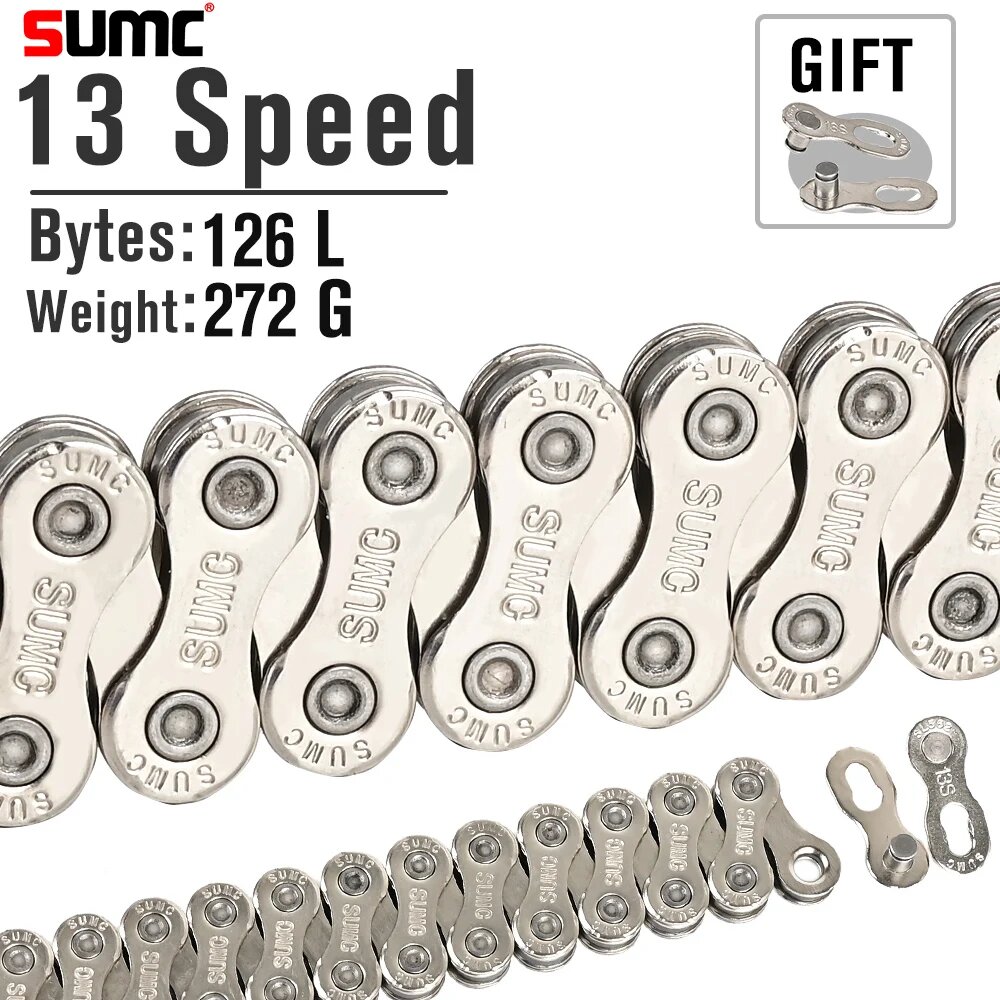 SUMC SX13 цепь для велосипеда 13 скоростей SX13 sliver