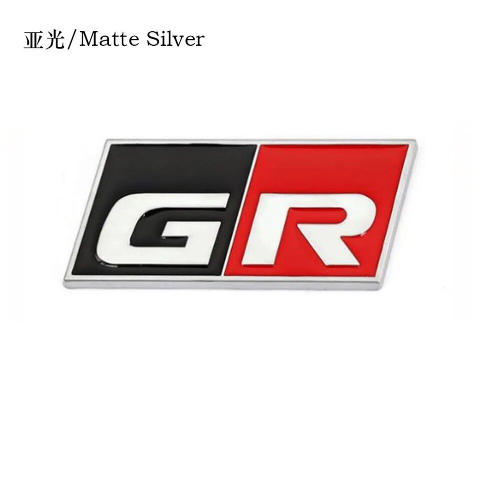 Автомобильная наклейка GR Sport Logo, эмблема, наклейки для Toyota HV YARiS RZ RC RS C-HR Corolla Prius Harrier Camry Tacoma Venza rav4 GR matt silver