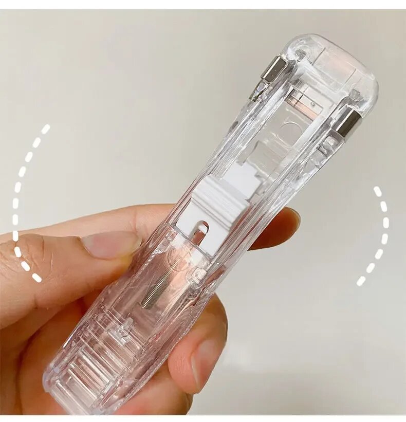 MOONBIFFY нажимной зажим степлер с зажимами White