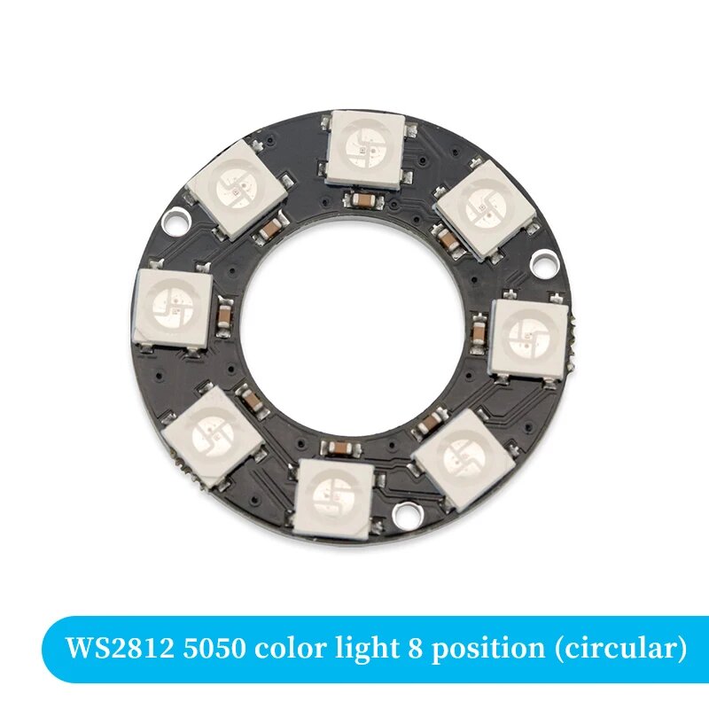 RGB светодиодная кольцевая лампа WS2812 Diy Kit 1pcs, Rotundity 8Bits