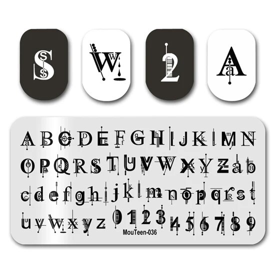 Штамп для ногтей MouTeen034 Ведьма Волшебник Хэллоуин MouTeen036