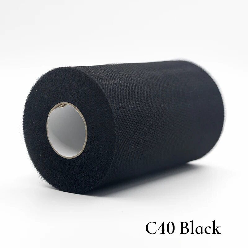 FEEUNM Тюль органза 15см 100 ярдов Черный, 40Black