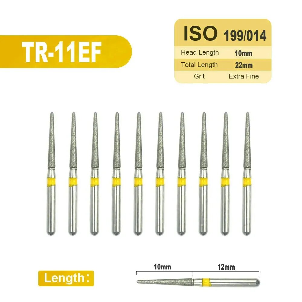Стоматологические боры HussanDental TR-11EF, Extra Fine, 10 шт