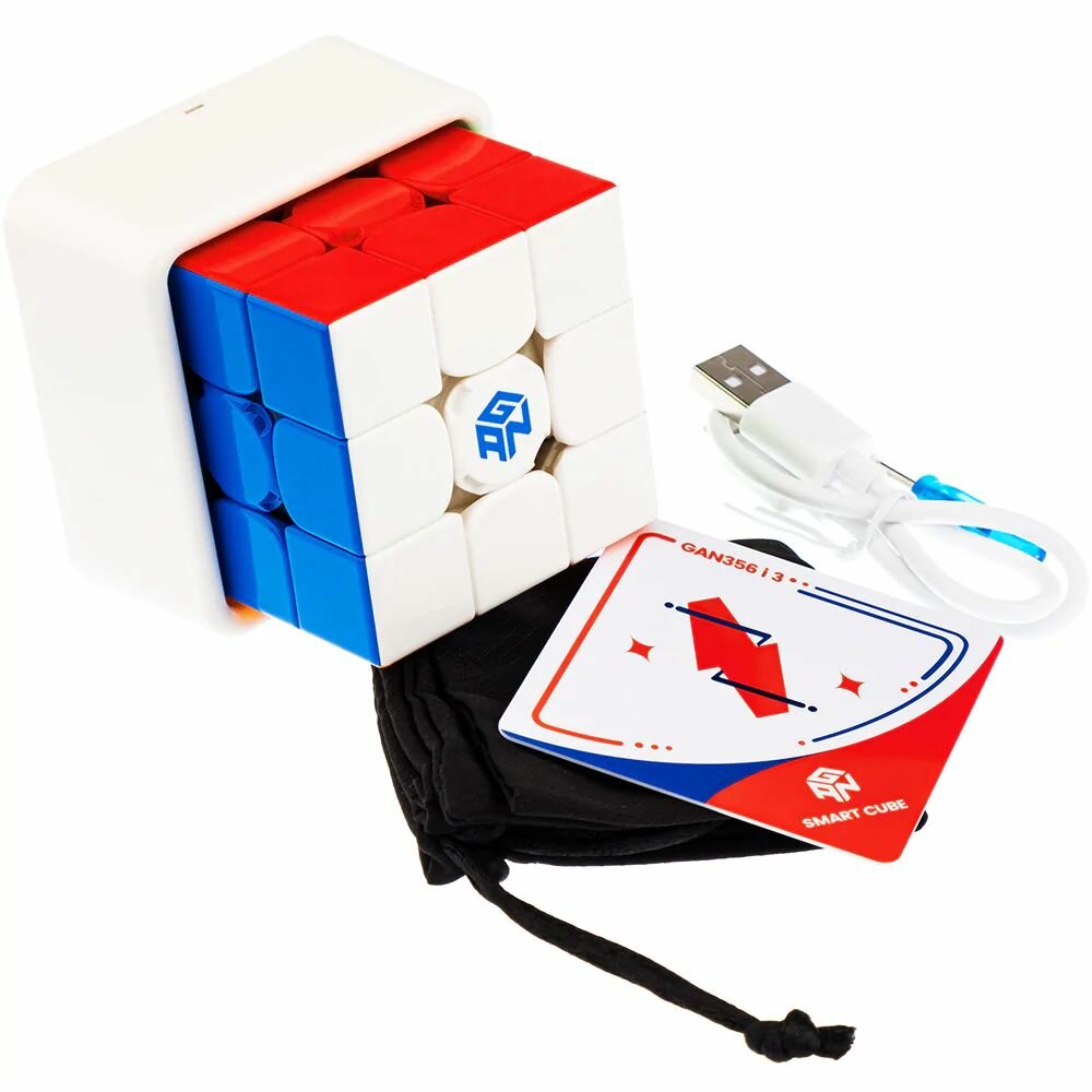 Умный кубик рубика / Gan 356 I v3 UV 3x3 / Устойчивый к царапинам