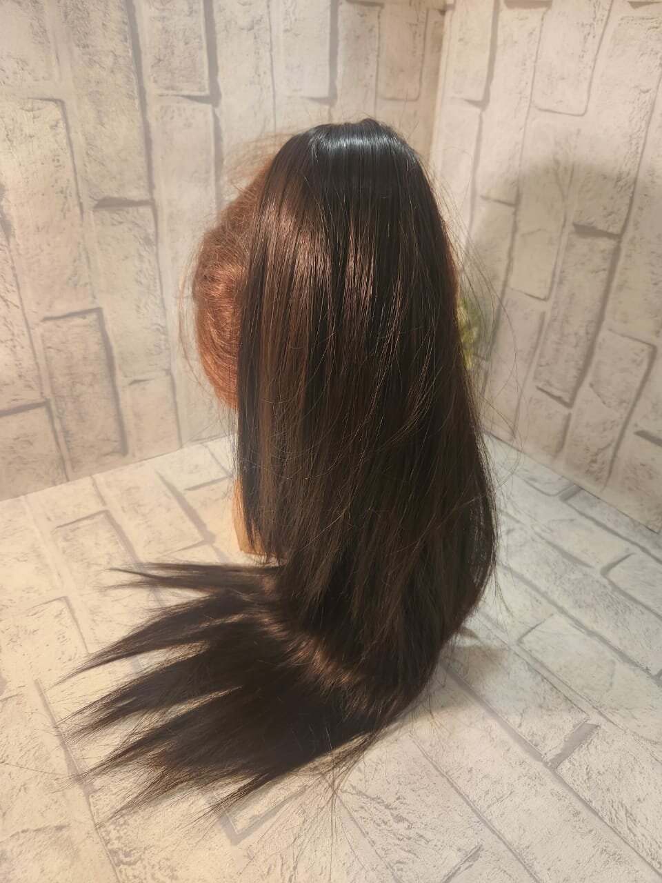 Хвост-шиньон VIP-PARIK, искусственный, термостойкий, крепление на крабе, цвет Коричневый