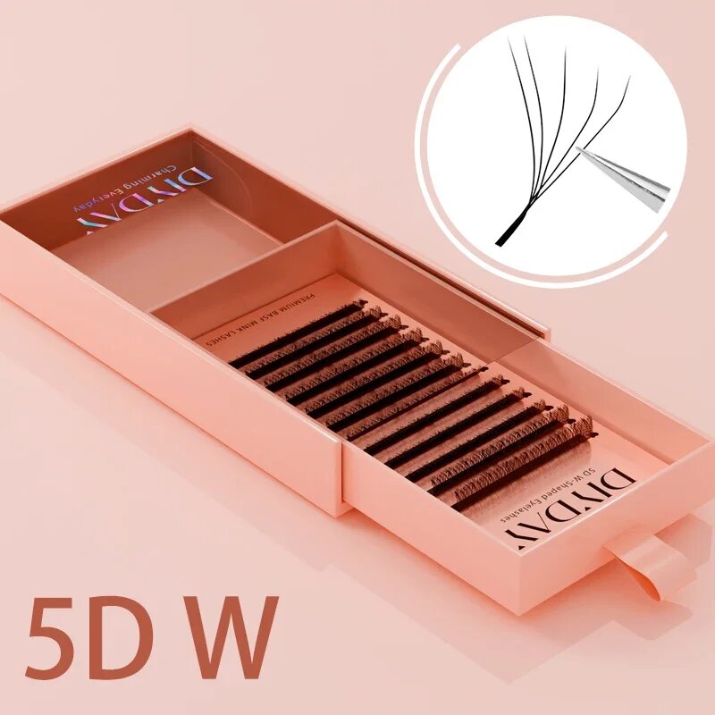 DIYDAY 5D ресницы D-изгиб, 8-15Mix, 5D W Lashes
