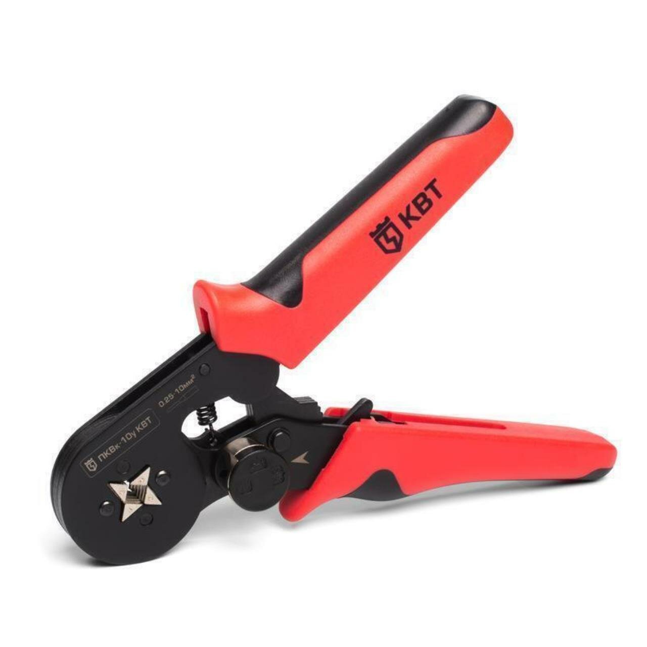 Пресс-клещи (кримпер) ПКВк-10у (КВТ) 78863 мультидиапазонная модель для опрессовки втулочных наконечников